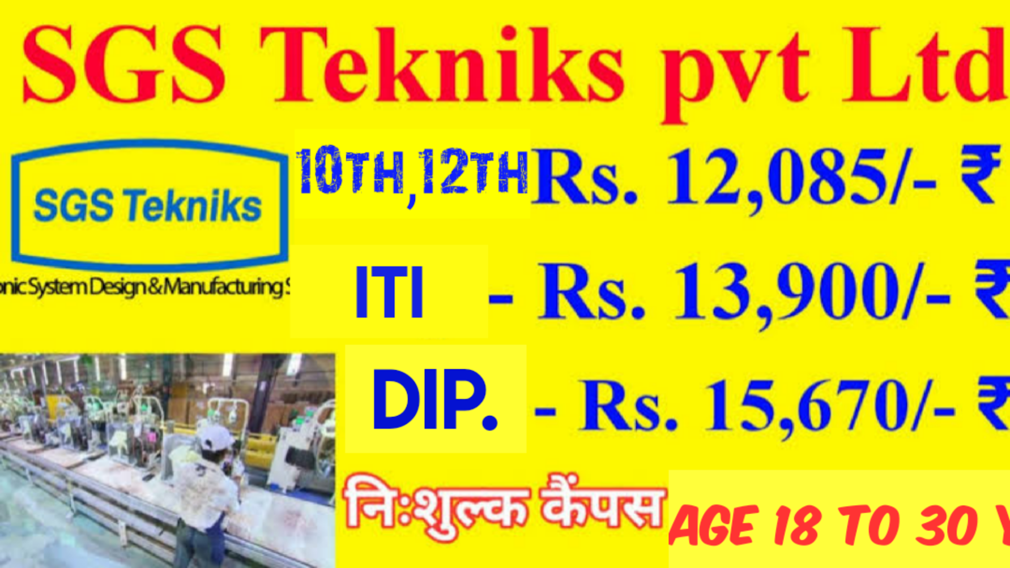 SGS Tennis Manufacturing Private Limited Racquired - ITI And Diploma ...