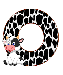 Kits imprimibles gratis : Abecedario y números temática vaca