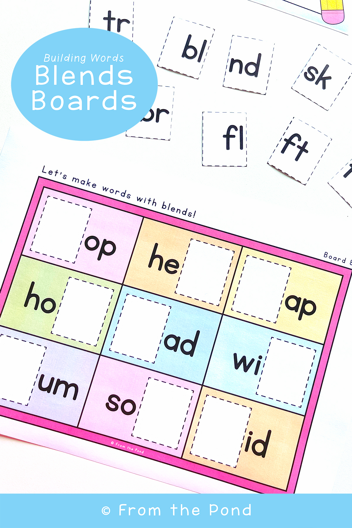 Blends Boards - A Fast Prep Activity for Consonant Blends | From the Pond
