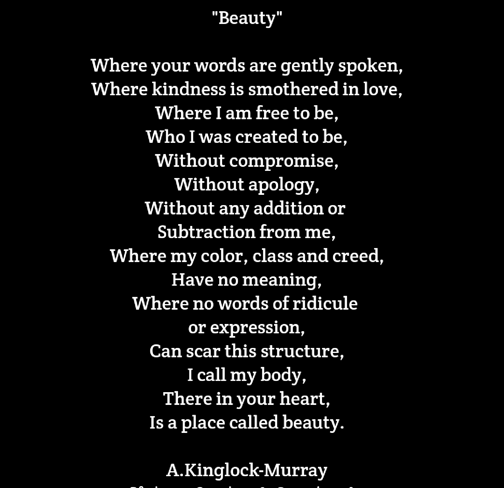 Poems about beauty