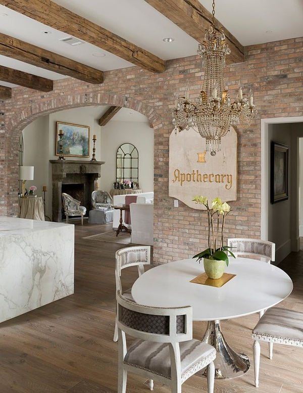 Decorate your interior with a red brick wall - Lady's Houses