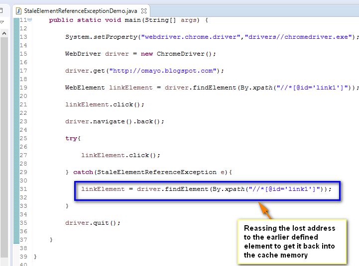 Selenium-By-Arun: StaleElementReferenceException WebDriver Exception