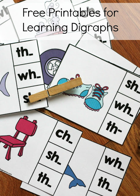 Learning about Digraphs: Free Printables ~ Reading Confetti