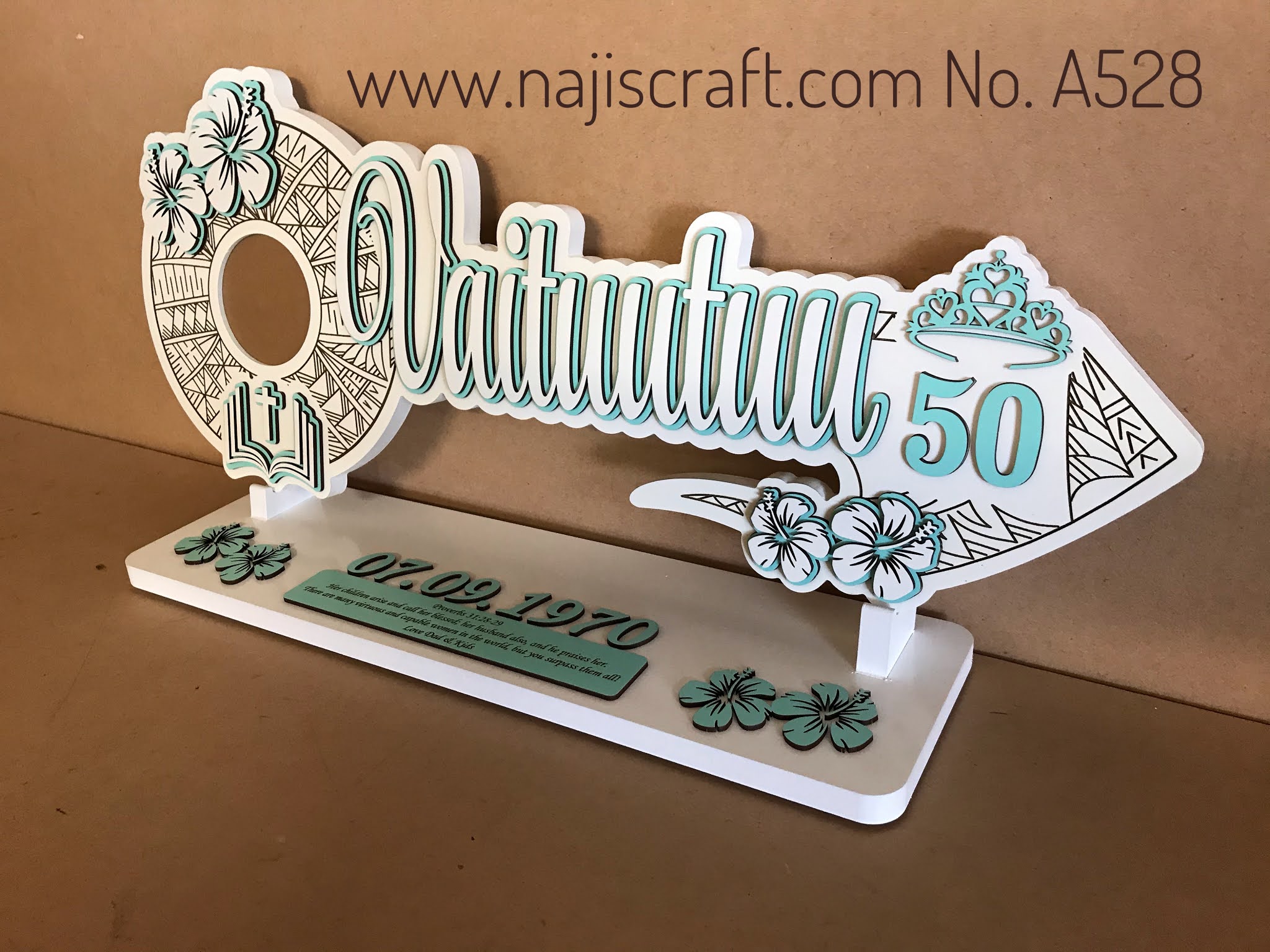 NO. A528 ISLAND 70TH BIRTHDAY KEY 70CM