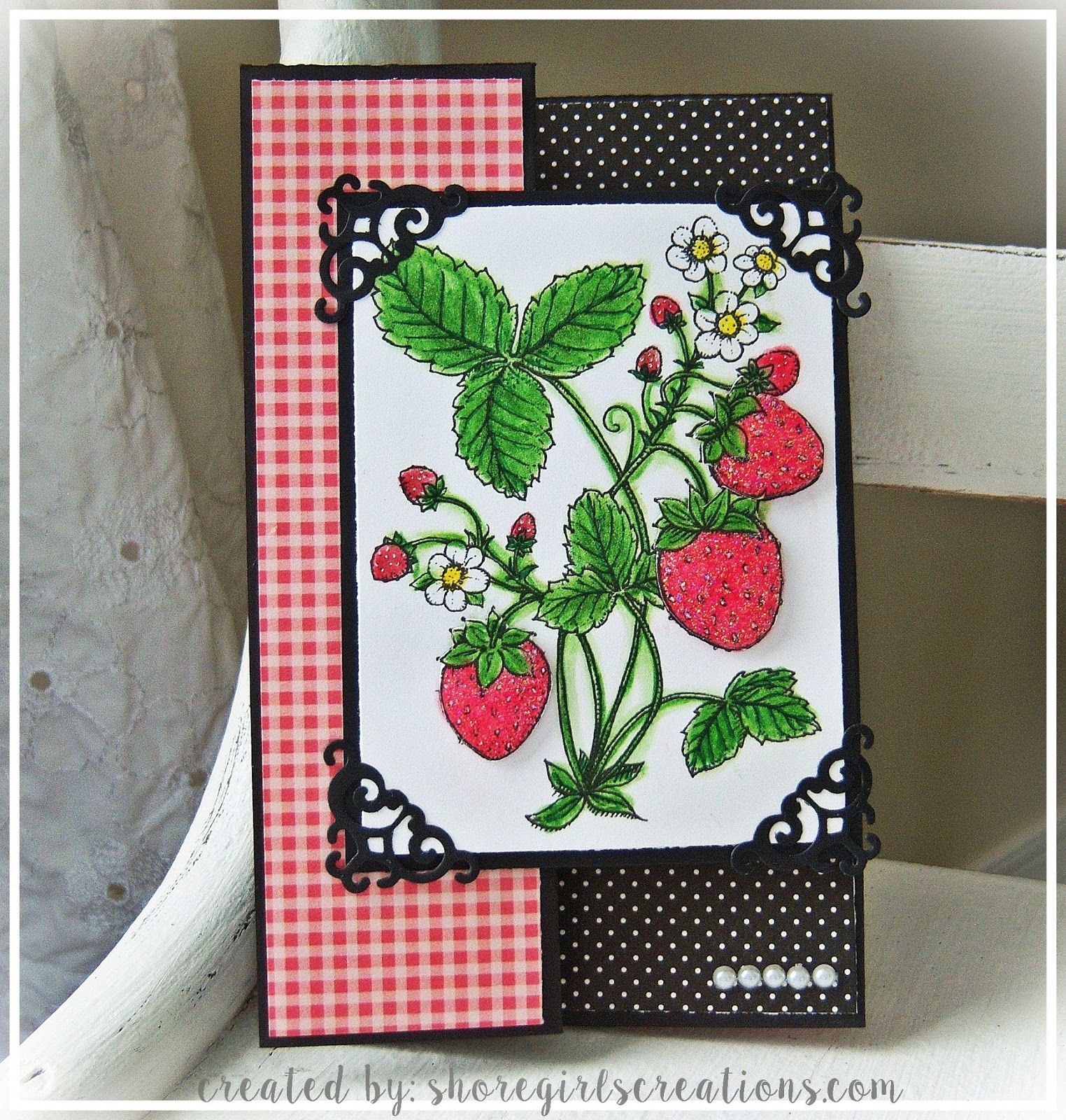 Shoregirl's Creations: Strawberry Shutter Fold