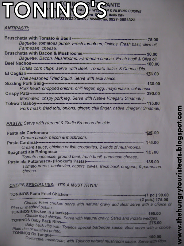 The Hungry Tourist Eats: Tonino's