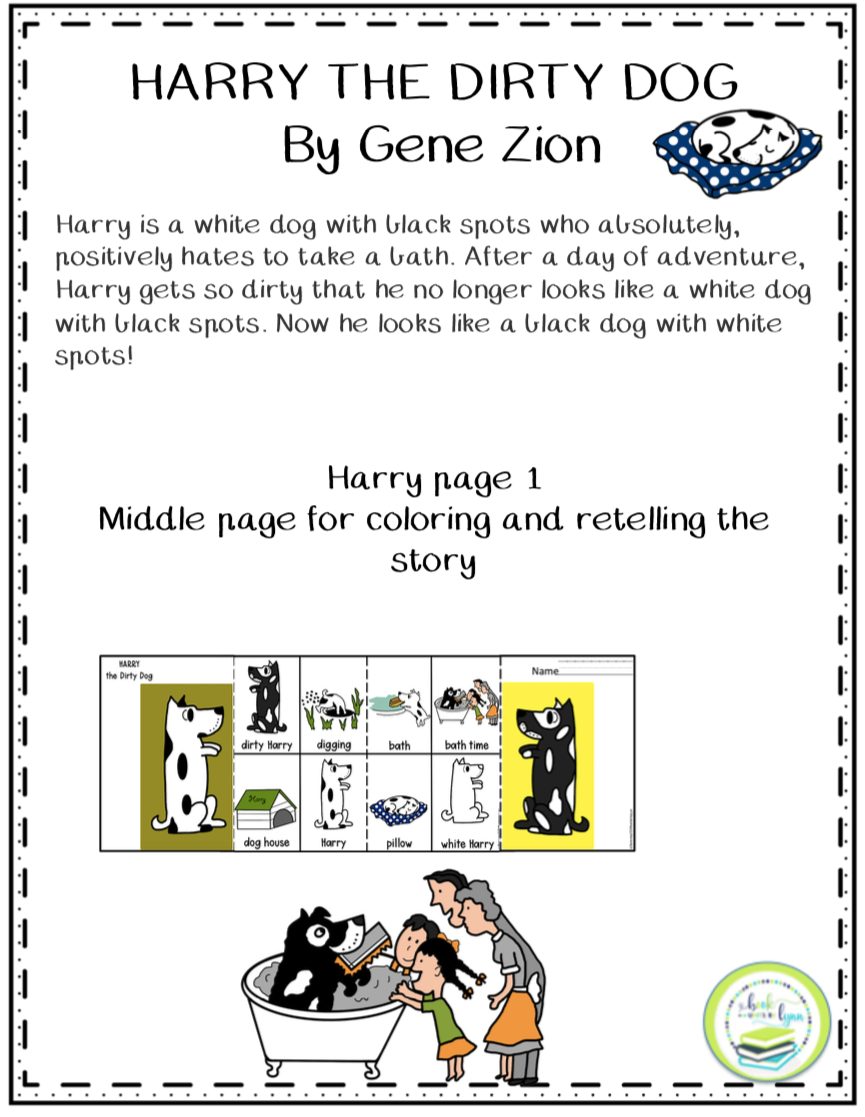 HARRY THE DIRTY DOG BOOK CRAFT ~ Book Units by Lynn