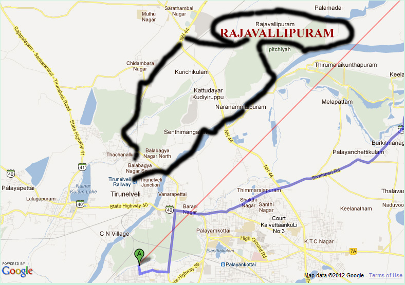 RAJAI SUNDAR: RAJAVALLIPURAM PATH FROM TIRUNELVELI JUNCTION