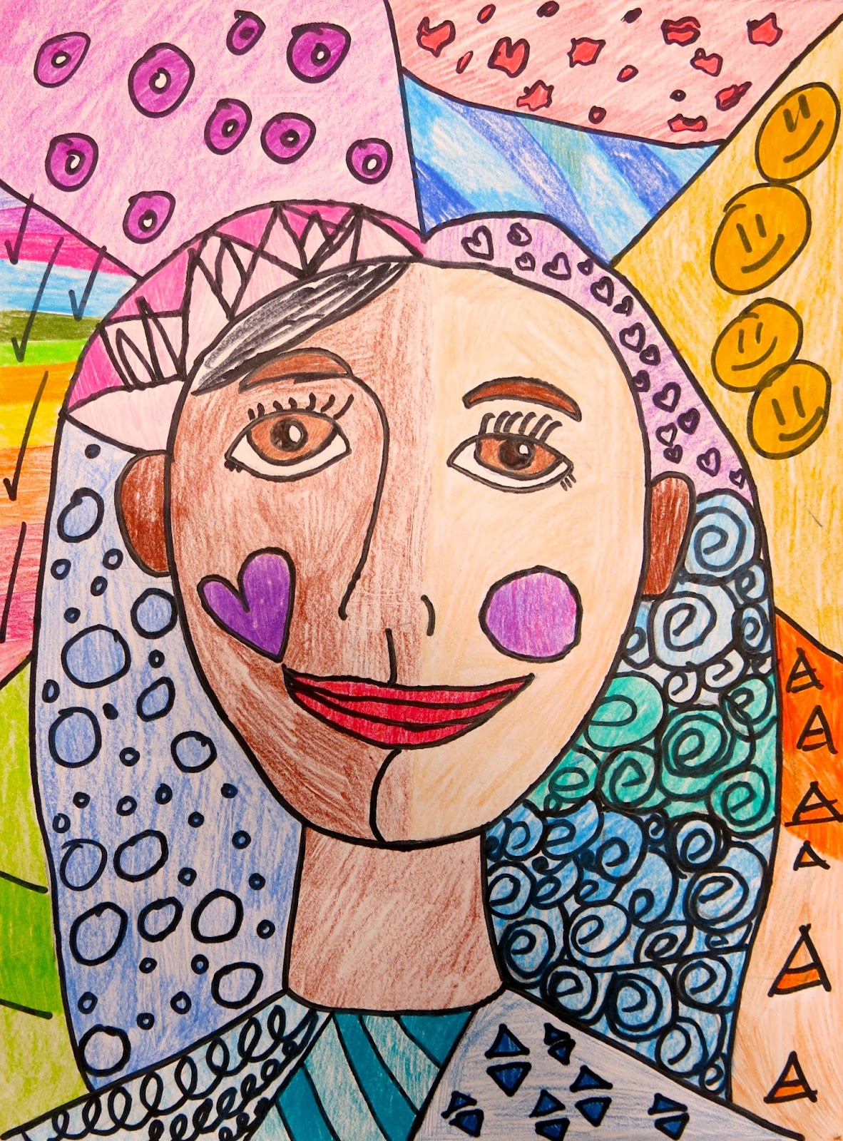 Cassie Stephens: In the Art Room: Romero Britto Inspired Selfies by Fourth