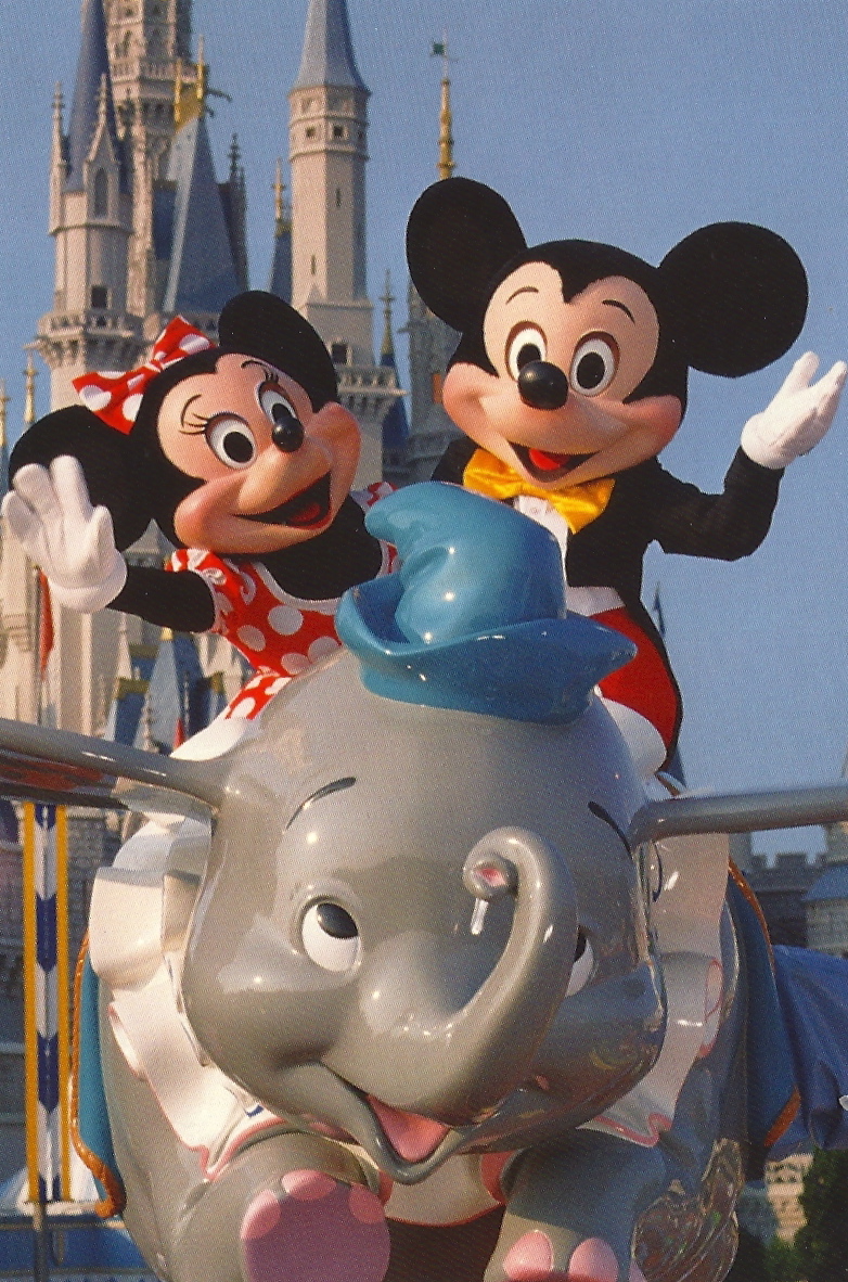 My Favorite Disney Postcards: Mickey and Minnie Riding Dumbo