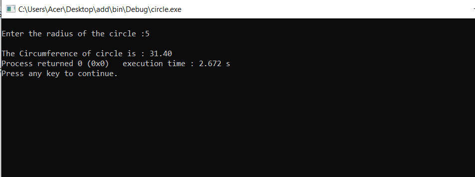 C Program to calculate Area and Circumference of Circle || বৃত্তের ...