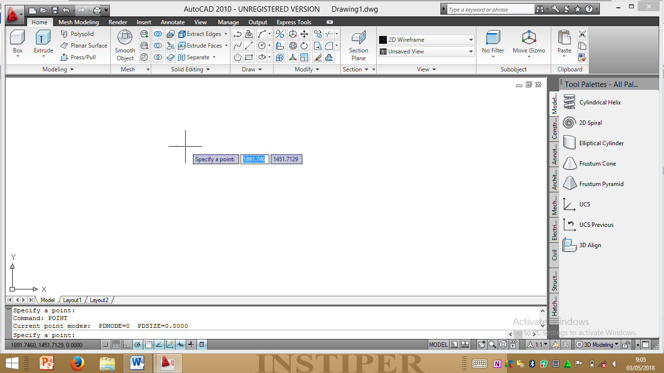 Isran Mohamad Pakaya: Laporan Praktikum Pengenalan AutoCAD (Draw)