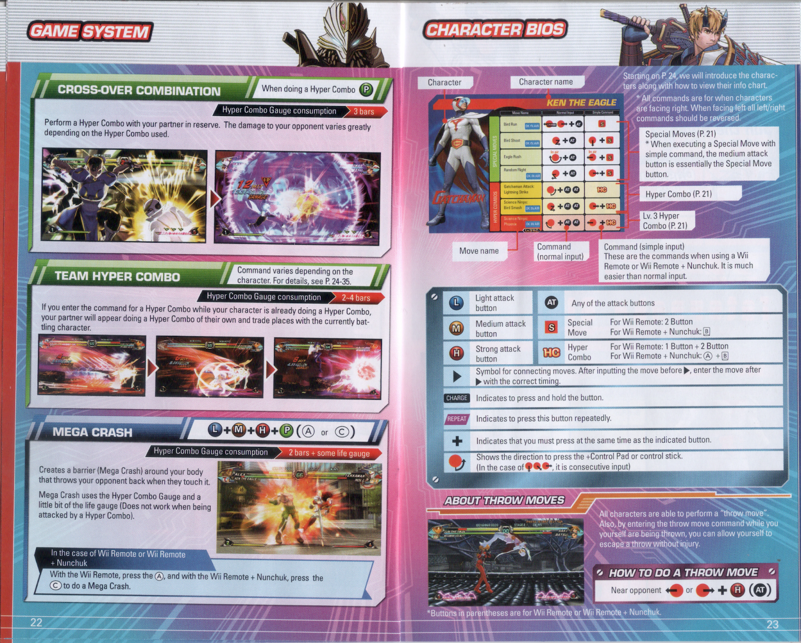 Tatsunoko vs. Capcom: Ultimate All-Stars (Wii, US) Manual Scans