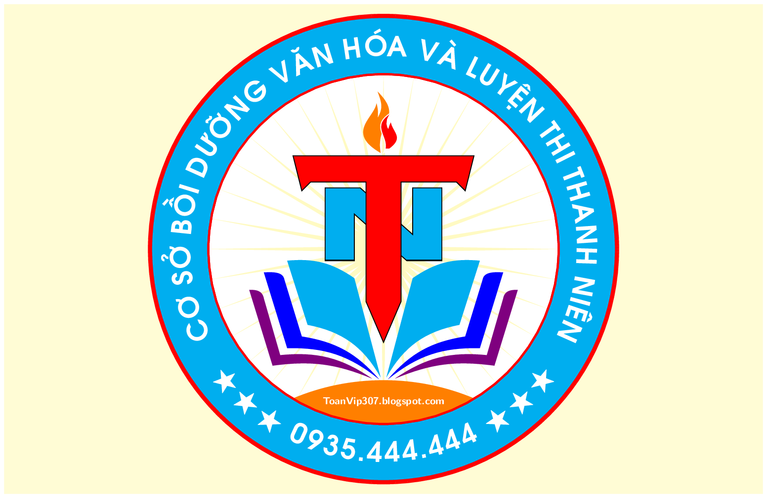 Mẫu LOGO Tikz số 3: Logo tròn chữ NT - Cơ sở BDVH và Luyện thi Thanh ...