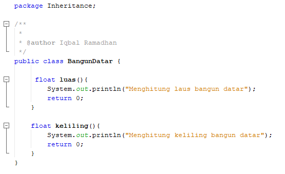 Pembelajaran: Inheritance