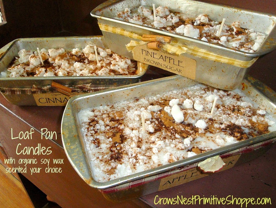 Crow's Nest Primitive Shoppe: Handmade Loaf Pan Soy Candle
