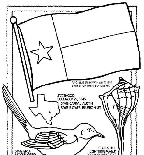 Texas Coloring Page - Fun Coloring