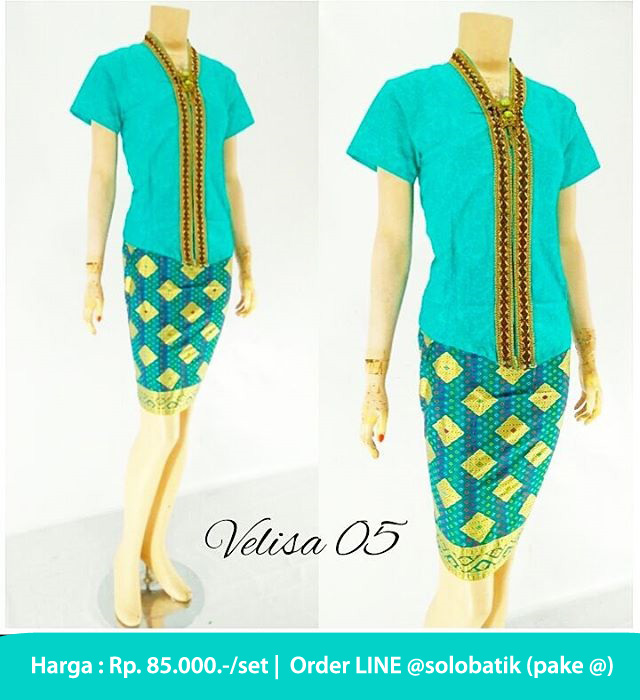 Jual Model Rok Blouse Batik Modern Velisa Terbaru 2016