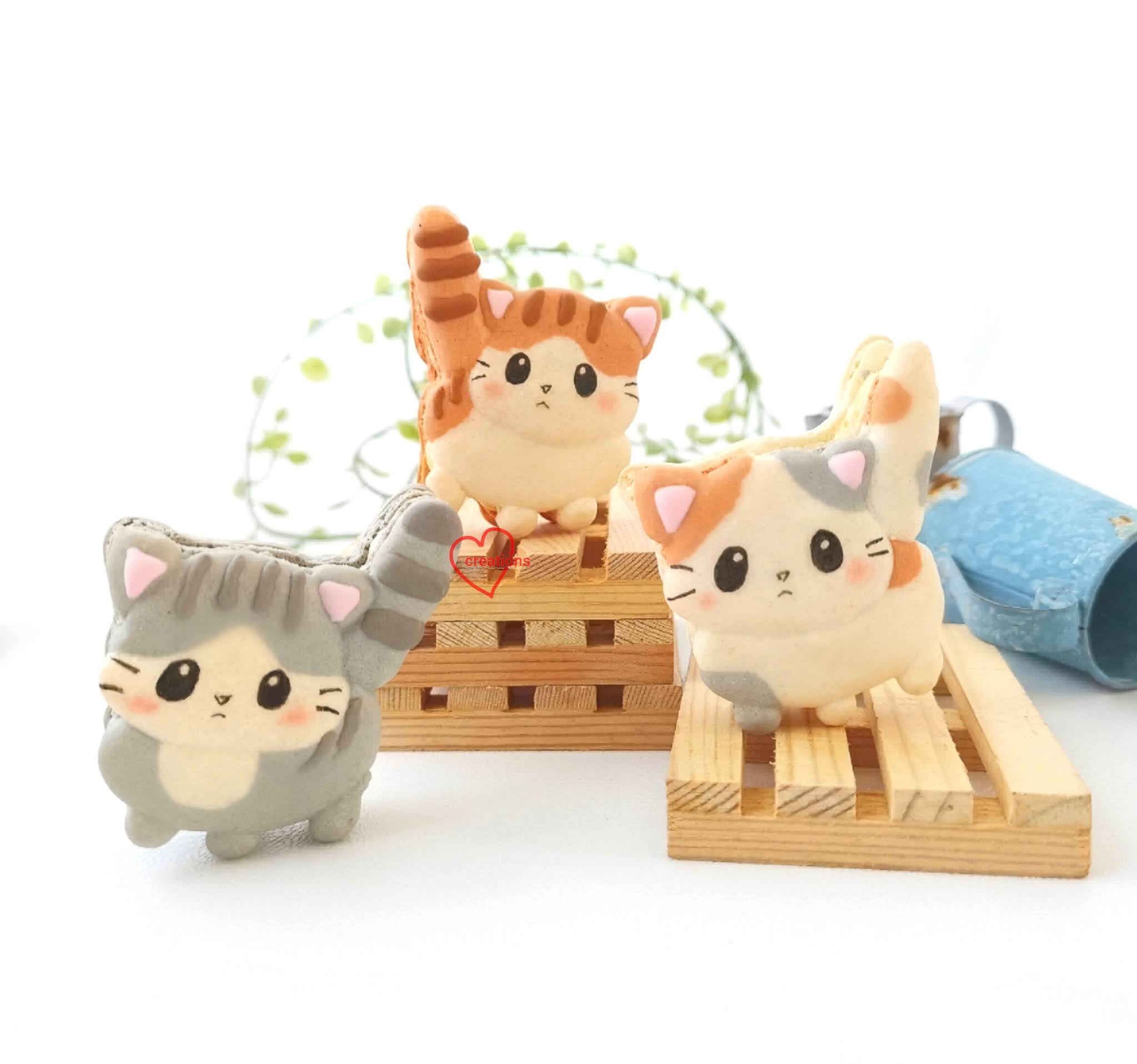 Loving Creations for You: Mango Passionfruit Cat Macarons