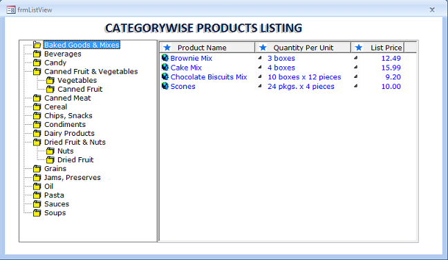Listview Control With Ms Access Treeview ~ Learn Ms Access Tips And Tricks