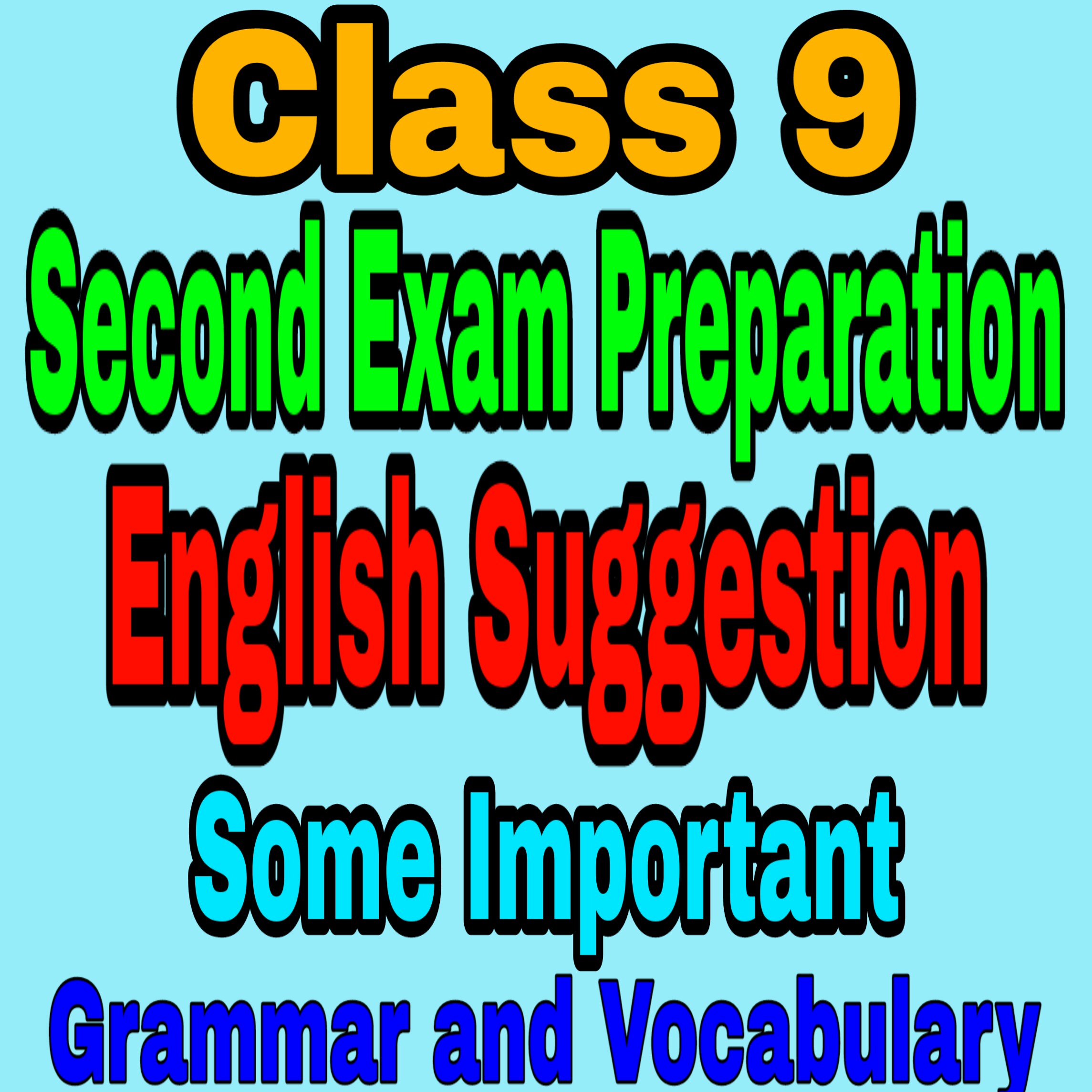 WB Class 9 English Second Exam Suggestion 2020 Grammar And Vocabulary