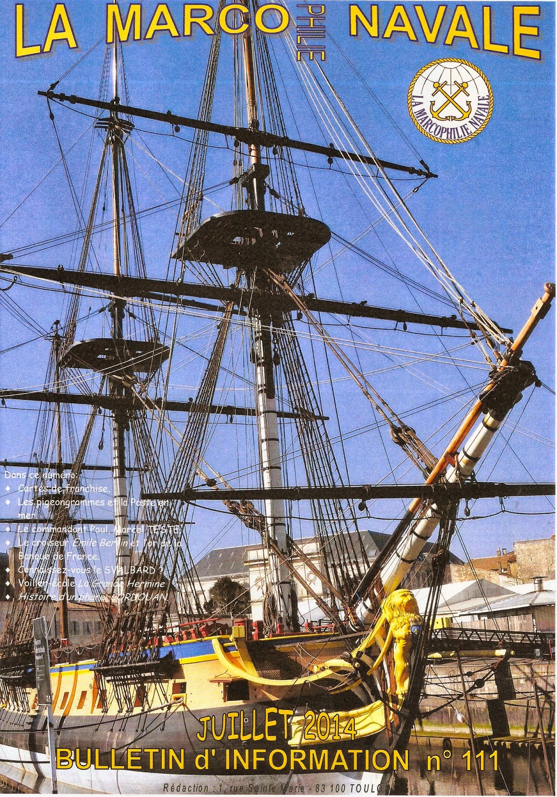 La Marcophilie navale: La Marcophilie navale n°111