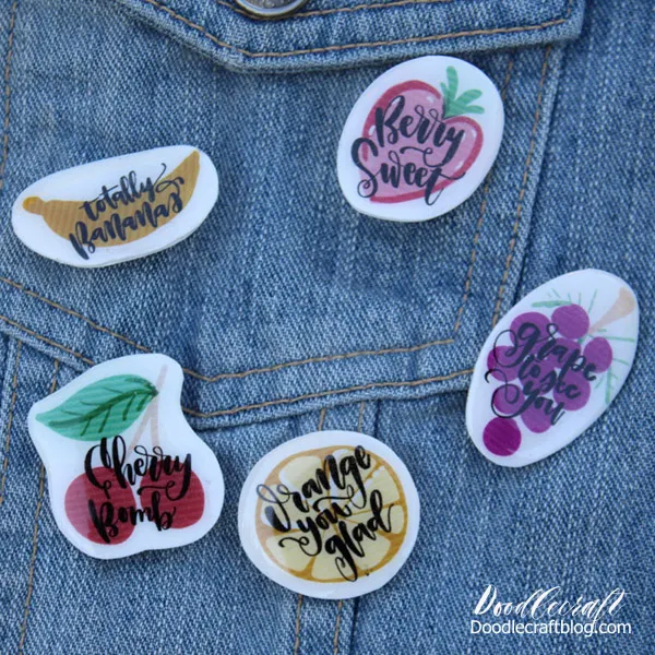 Faux Enamel Pins with High Gloss Resin DIY
