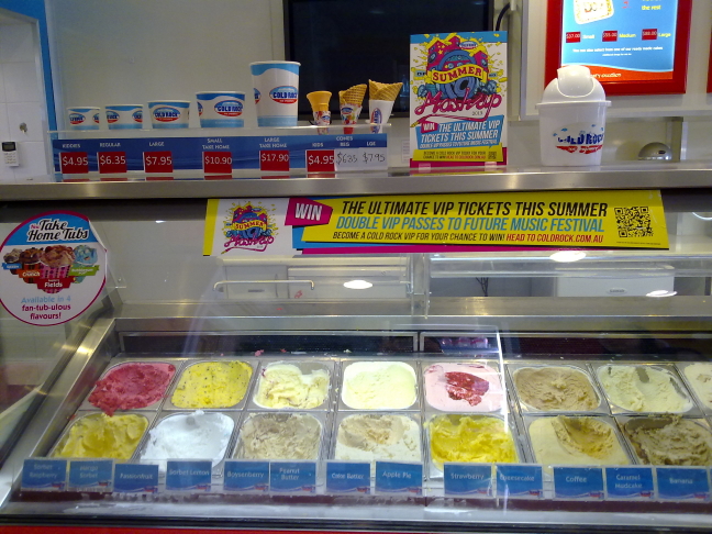 Yellow Eggs: Cold Rock Ice Creamery