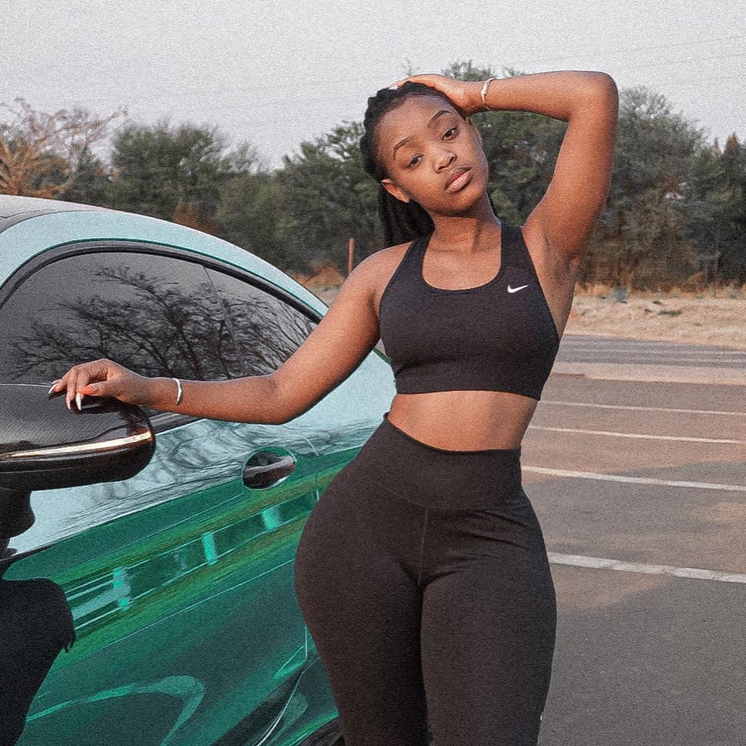 Photos of Andiswa Selepe car pose