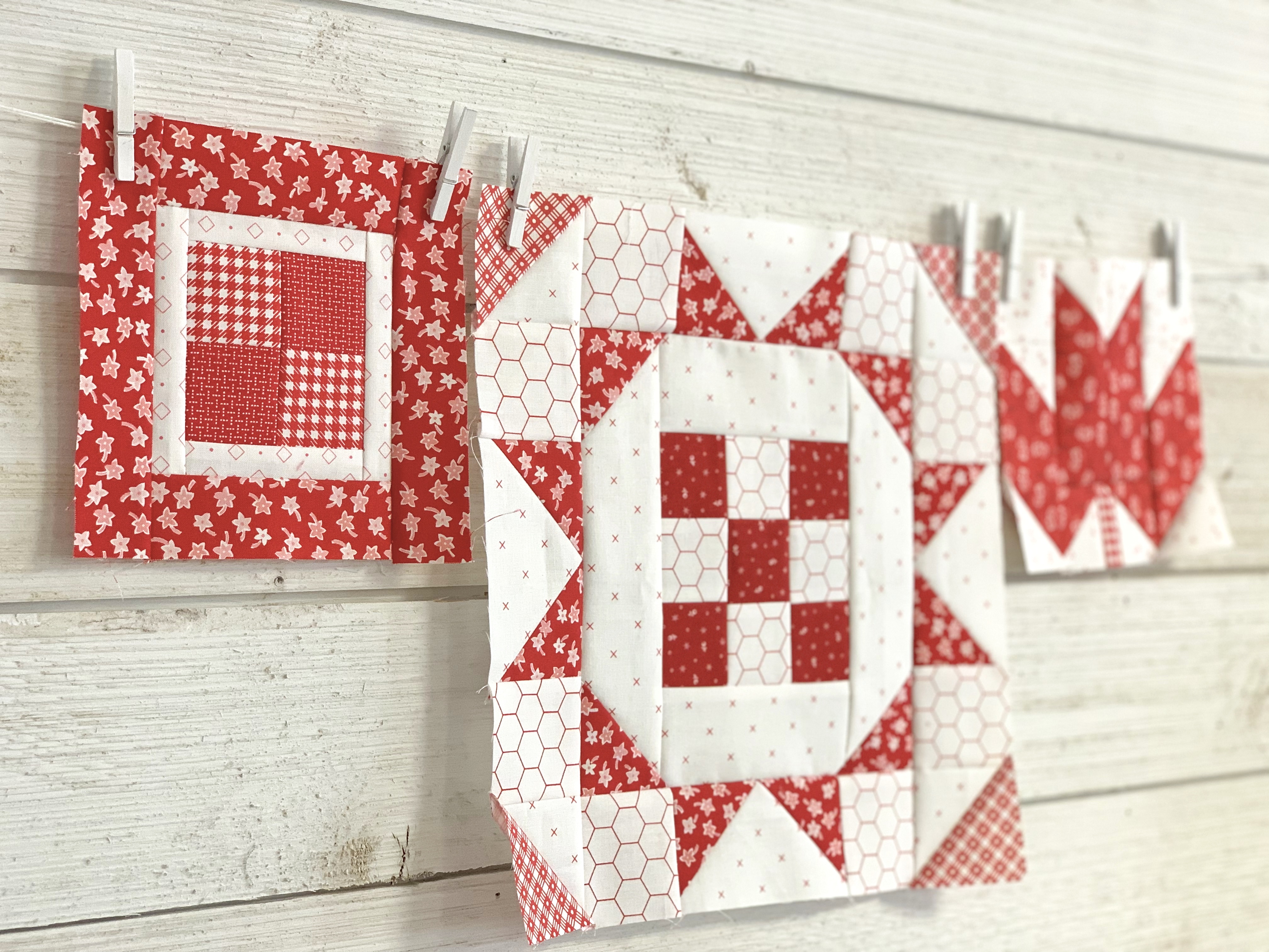 red sampler quilt along