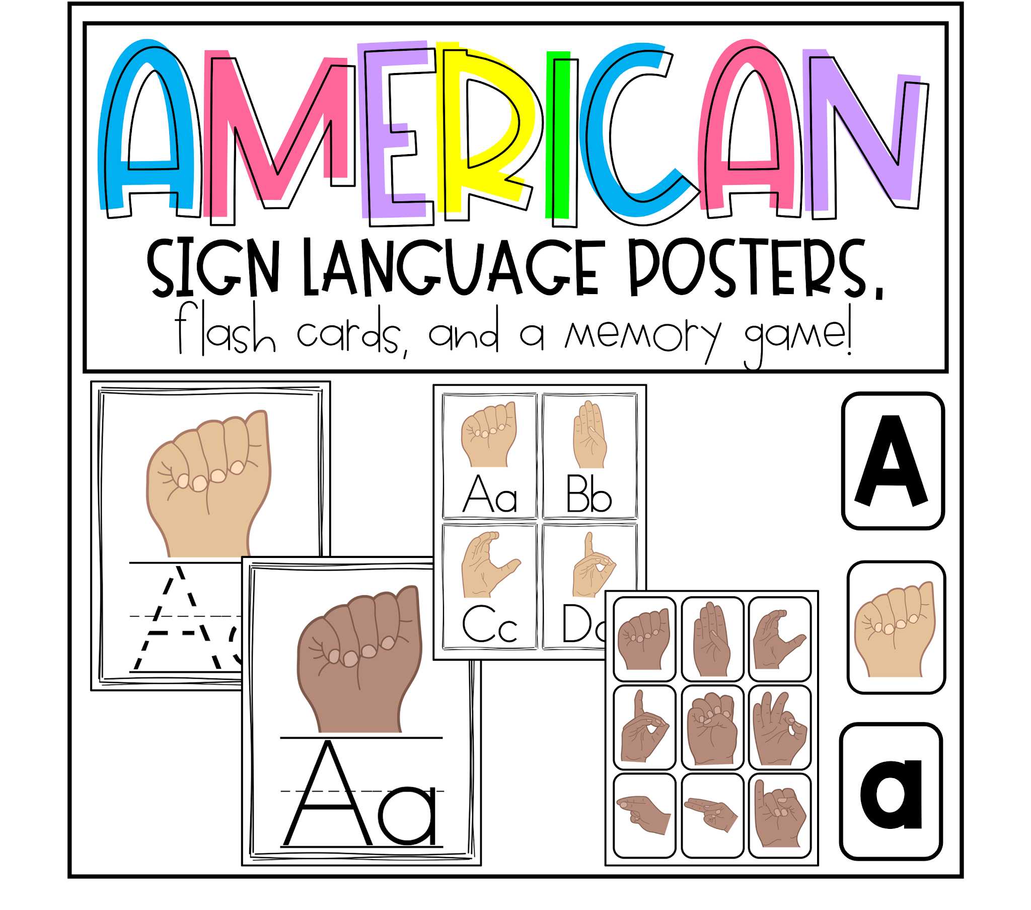 Simply Delightful in 2nd grade: American sign language - ASL - posters ...