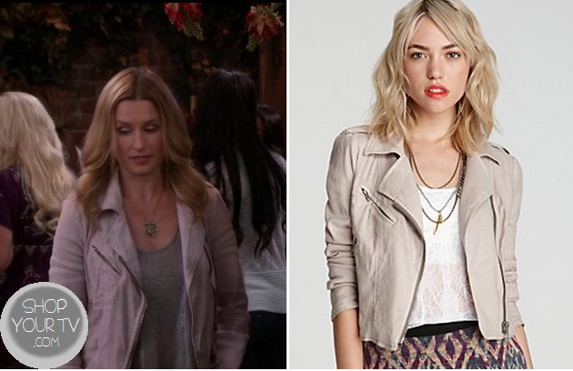 Anger Management: Season 2 Episode 23 Jennifer's Fog Color Moto Jacket ...