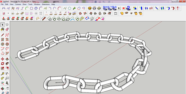 How to Make Chains Automatically on SketchUp - bagus3d