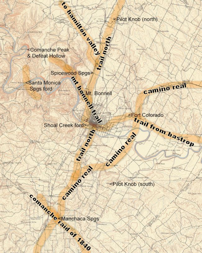 Trails and Tales of Old Austin and Travis County: Tracing native trails ...