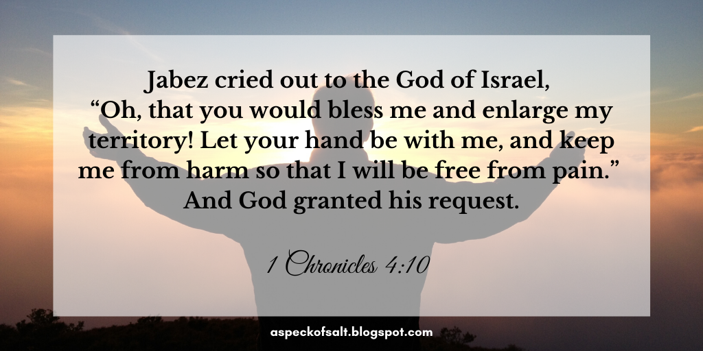 The Prayer of Jabez - A Speck of Salt