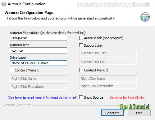 Cara Membuat File Autorun Untuk USB/DVD/CD Anda - Mastertipsorialindo