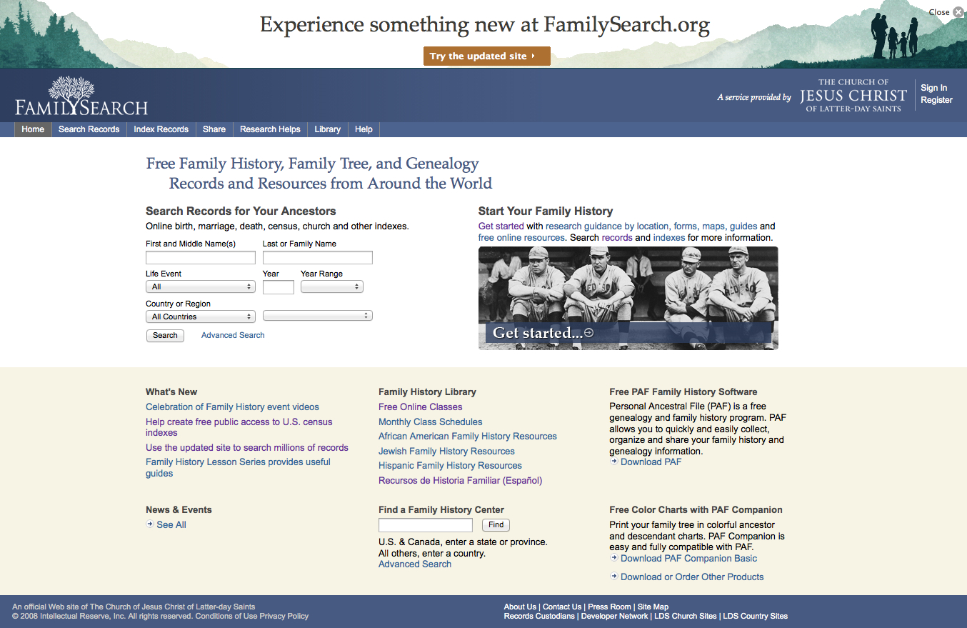 Genealogy's Star: Old FamilySearch.org Website still alive?
