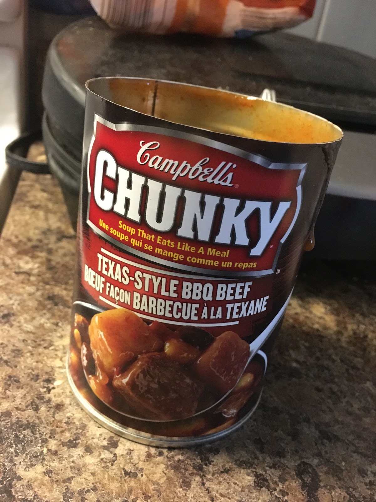 Adorable Fluff: Campbell's Chunky Soup. Texas-Style BBQ Beef Review.