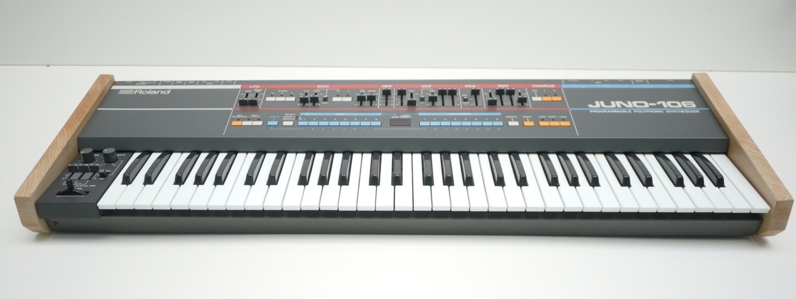 MATRIXSYNTH: Serviced Roland Juno-106 with Wood Side Panels