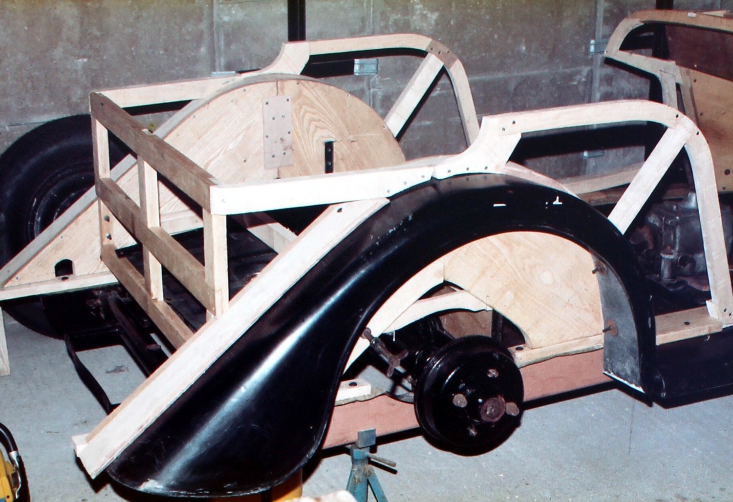 Morgan-FUA722: First Rebuild (circa 1980/81) - Ash Frame Making