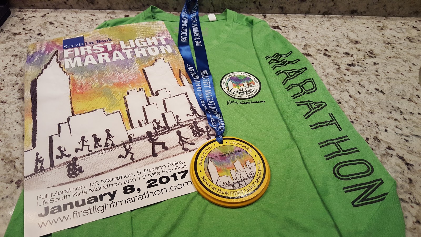 Happy Running Sole: Mobile First Light Marathon Race Recap