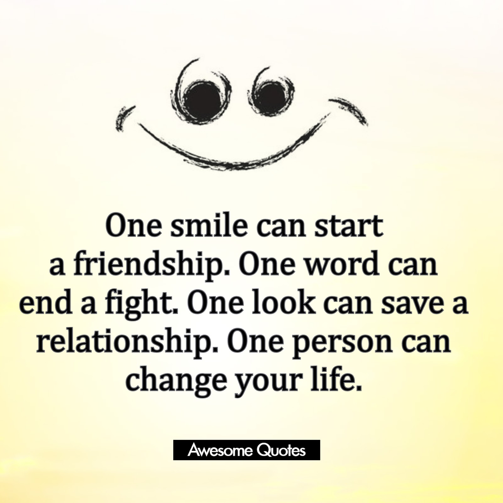 Awesomequotes4u.com: One smile can start a friendship