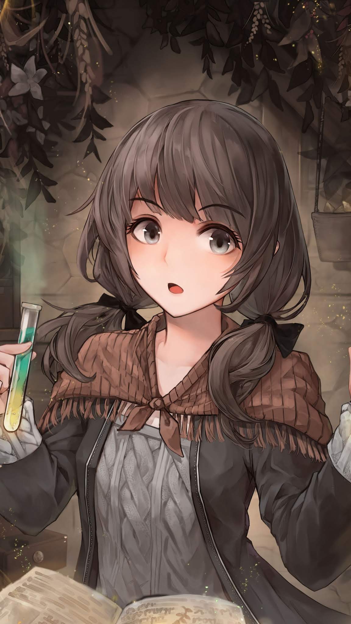 Curious Wizard Anime Girl Art Mobile Wallpaper Hd Mobile Walls