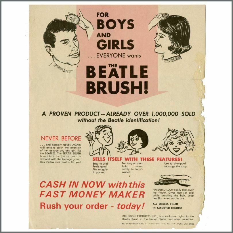 Vintage Beatles hairbrush ad