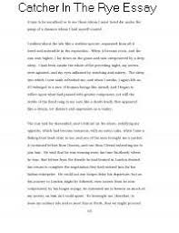 essay examples: catcher in the rye essay