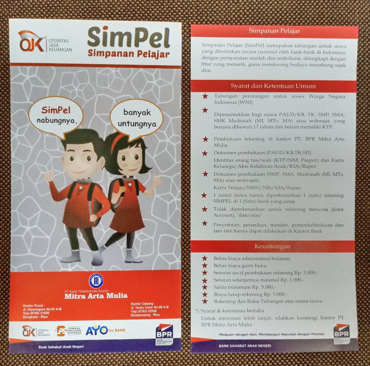 Tabungan Simpel (Simpanan Pelajar) | BPR Mitra Arta Mulia