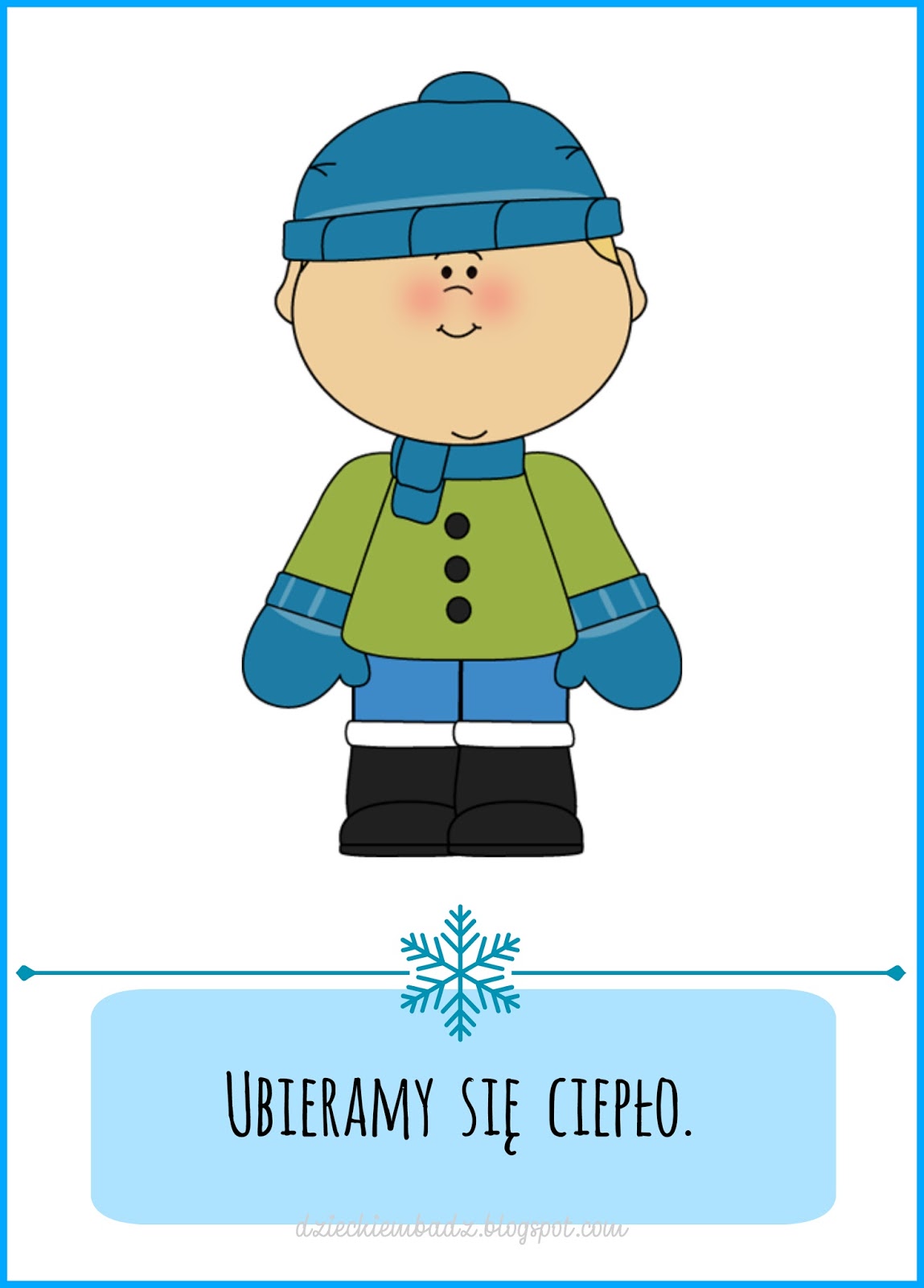 Bezpieczna zima - zasady dla dzieci do pobrania