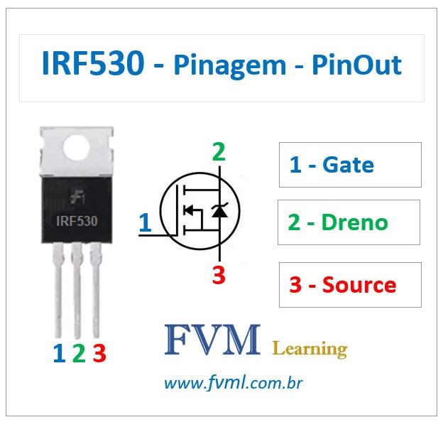Datasheet - Pinagem - Transistor Mosfet Canal-N IRF530 ...