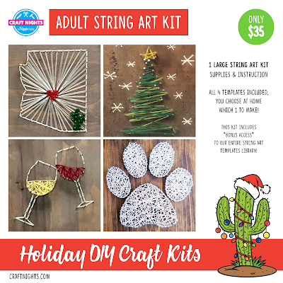 Holiday DIY Craft Kits - Adult String Art Kit