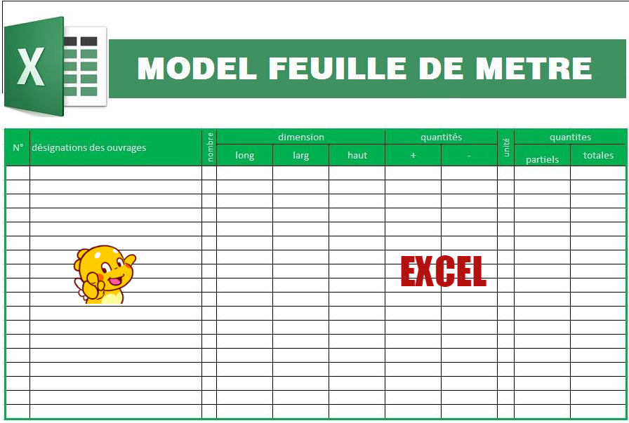 Model Feuille De Métré | Site spécialisé dans l'ingénierie civile, l ...